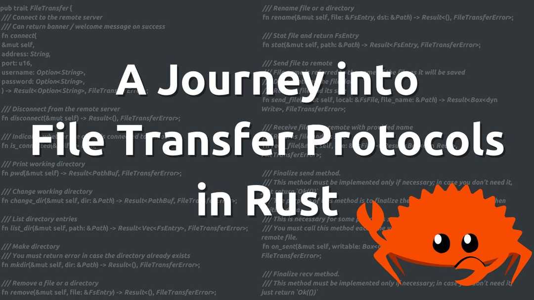 A journey into File Transfer Protocols in Rust